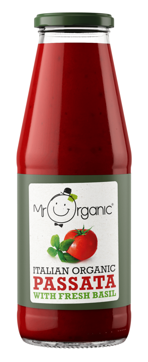 Italian Organic Passata Sauce With Fresh Basil - 690g